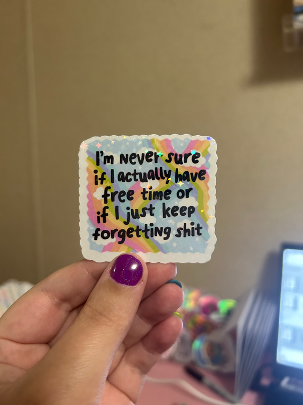 Free Time Sticker | Toadily Handmade