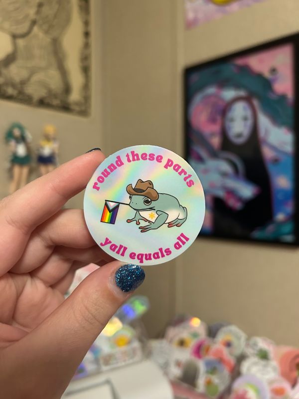 Round these parts waterproof sticker | Toadily Handmade