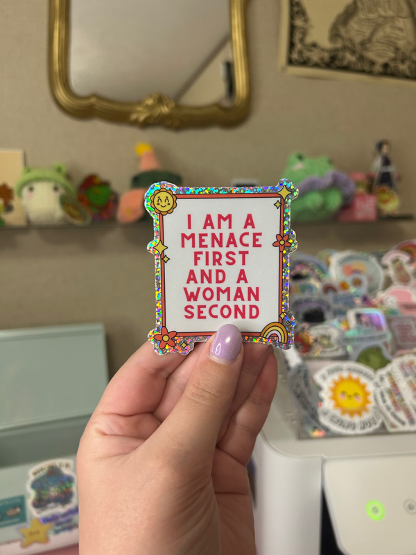 Waterproof Menace waterproof Sticker | Toadily Handmade