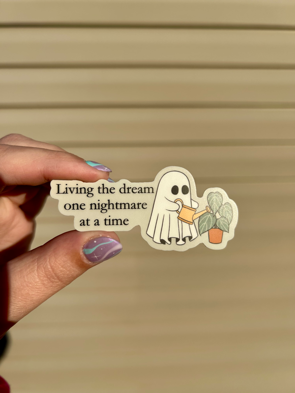 Living the Dream Waterproof Sticker | Toadily Handmade