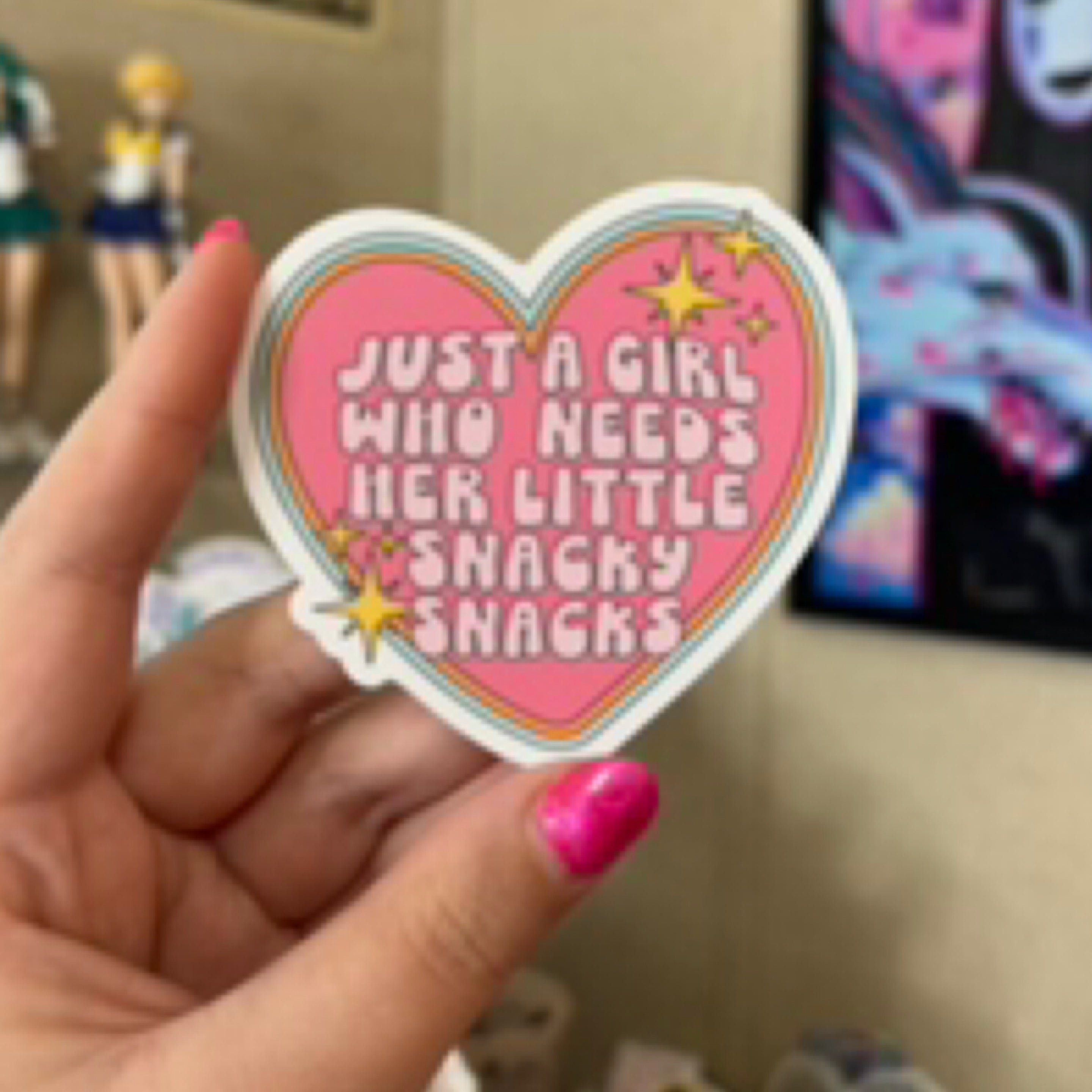 Snacky Snacks Waterproof Sticker | Toadily Handmade