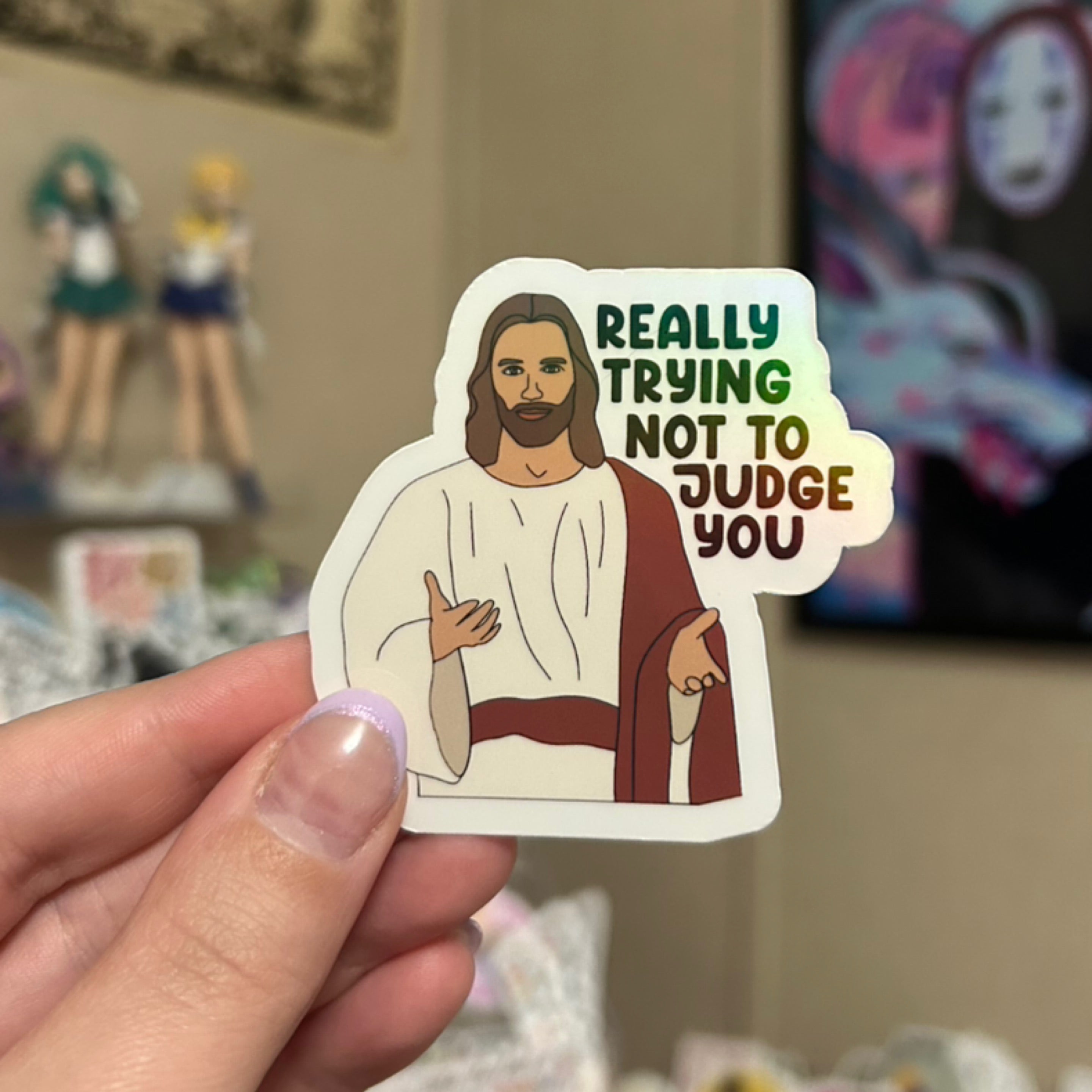 Really trying not to judge you sticker | Toadily Handmade
