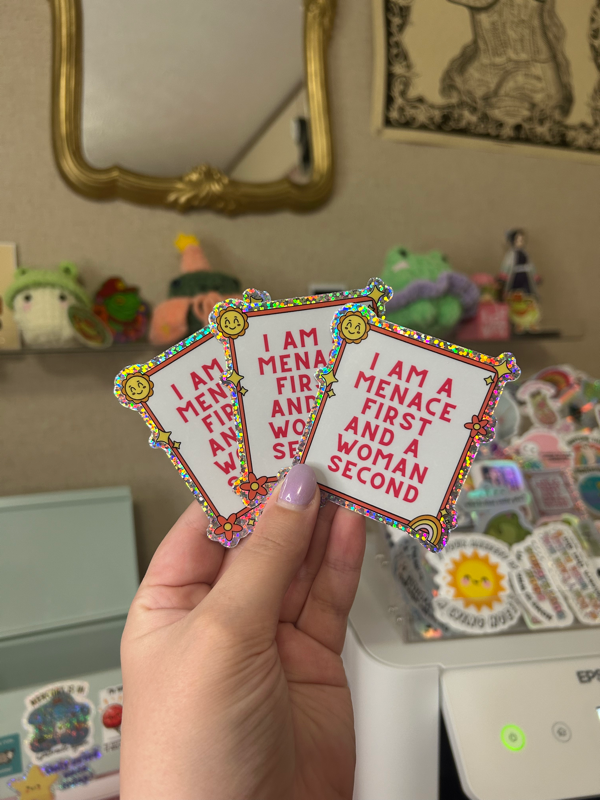 Waterproof Menace waterproof Sticker | Toadily Handmade