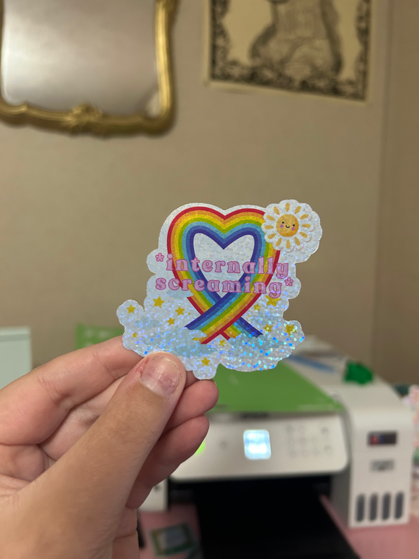 Internally Screaming Sticker | Toadily Handmade
