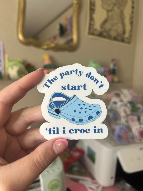 Crocin’ & Rockin’ Sticker | Toadily Handmade