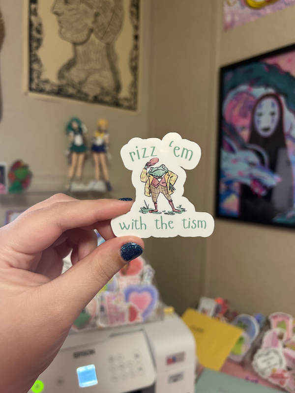 Rizz Em Sticker | Toadily Handmade